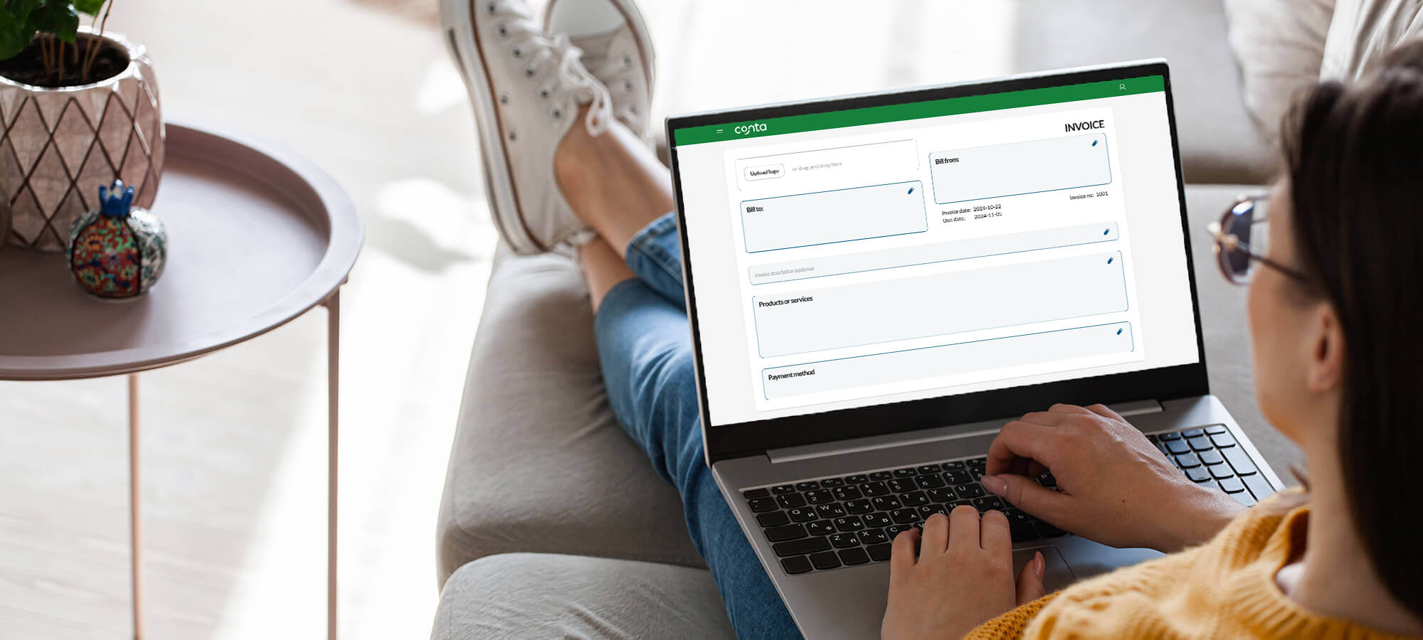 Invoice example—the free invoicing software Conta | Conta
