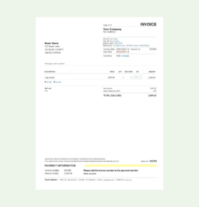 Free printable invoice template | Excel, Word, PDF | Conta