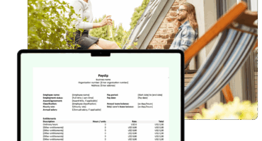 Payslip template | Free download | Excel payslip | Salary slip | Ireland