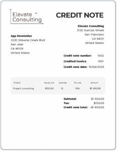 Credit note template | Free credit invoice | World and Excel | Conta